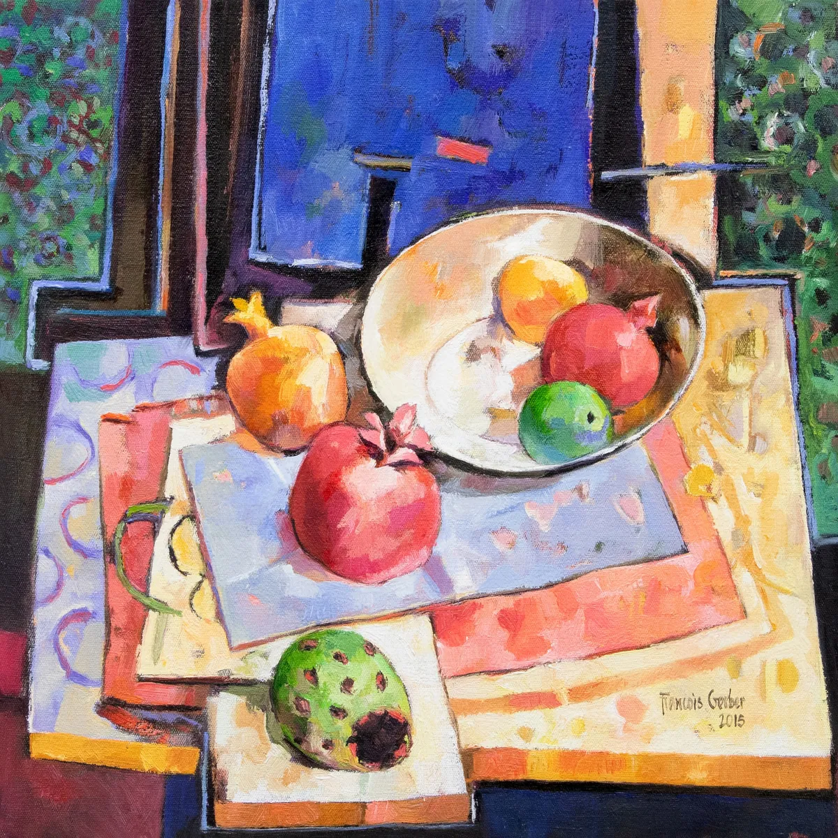 Still Life with Bowl of Fruit - Francois Gerber - Robertson Art Gallery