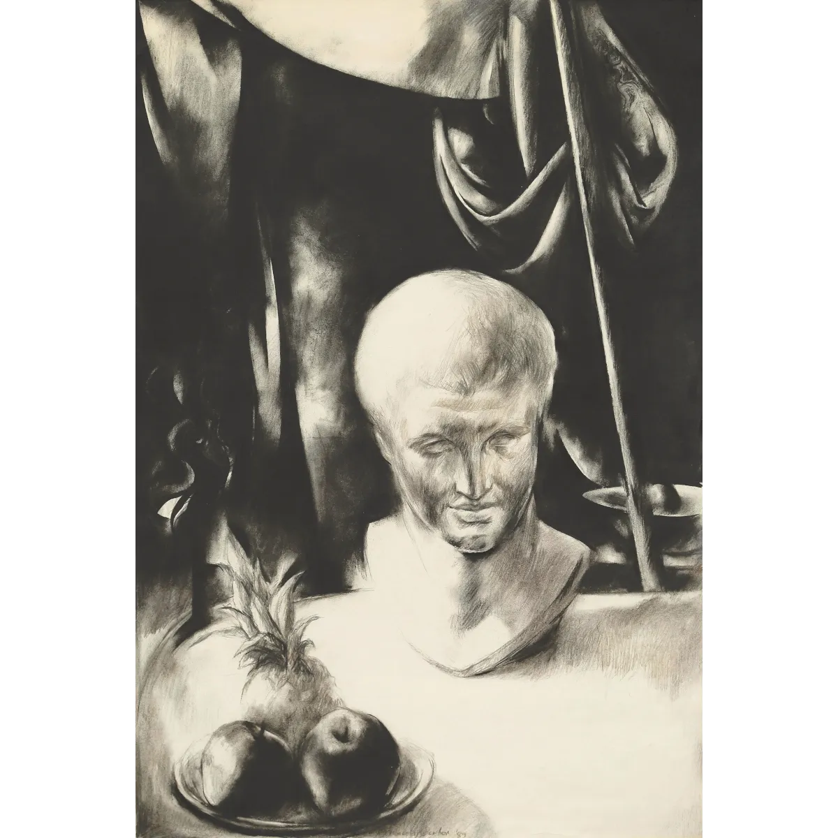 Still Life with Bust & Fruit - Francois Gerber - Robertson Art Gallery